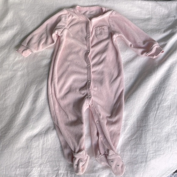 Carter's | One Pieces | Girls Footed Sleeper In Baby Pink | Poshmark